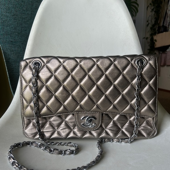 CHANEL | Bags | Copy Chanel Metallic Quilted Shoulder Bag | Poshmark